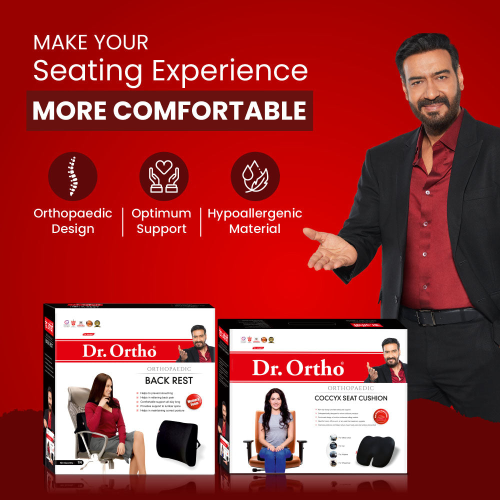 Dr. Ortho Back Support and Coccyx Cushion Combo – Ultimate Comfort ...