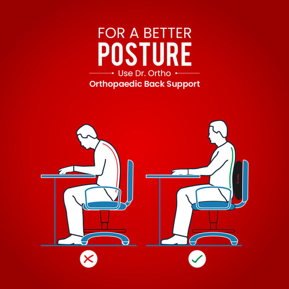 Back Support in Memory Foam | Buy Back Support for Chair | Dr. Ortho ...
