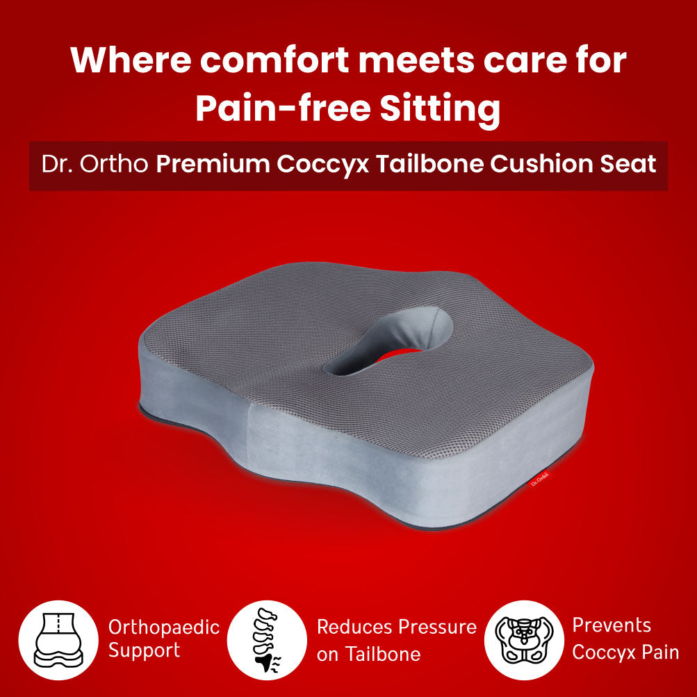 Premium Back Rest & Coccyx Cushion Combo – Ultimate Comfort & Support ...