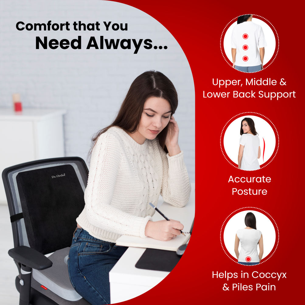 Premium Back Rest & Coccyx Cushion Combo – Ultimate Comfort & Support ...