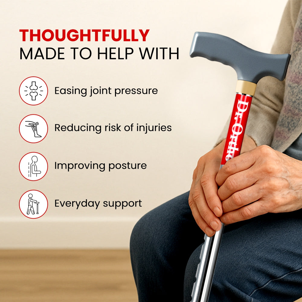 Premium Quadripod Walking Stick – Height‑Adjustable Stability Aid – Dr ...