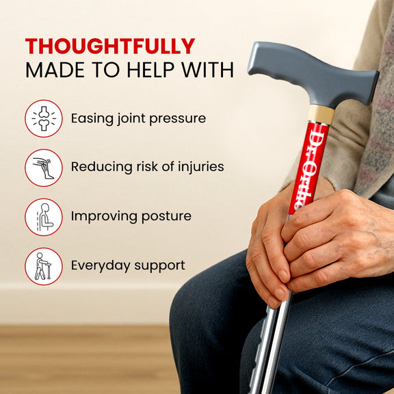 Premium Quadripod Walking Stick – Height‑Adjustable Stability Aid – Dr ...